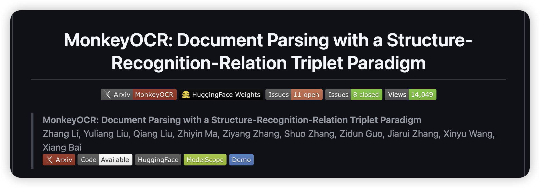 小身材大能量：MonkeyOCR如何“解析”文档未来？ | 墨风如雪博客